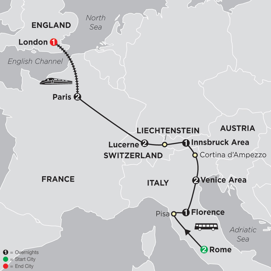 From Rome to London 2019 - 12 days from Rome to London - Cosmos ...